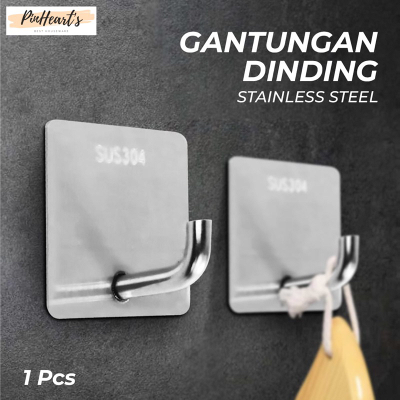 Jual GANTUNGAN DINDING SERBAGUNA HOOK HANGER STAINLESS STEEL SUS 304 ...