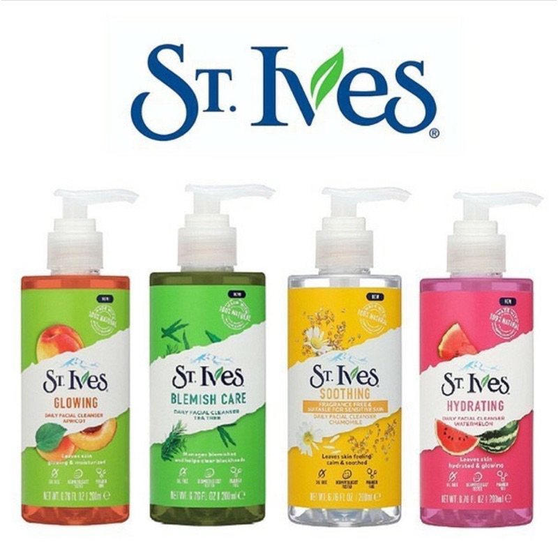 Jual St Ives Daily Facial Cleanser Soothing/Hydration Face Wash 200 ML ...