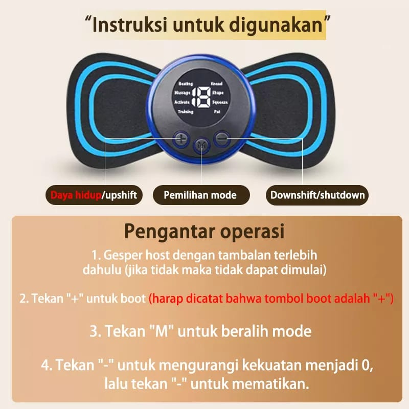 Jual EMS Alat Pijat Tempel Getar Elektrik Serbaguna Pijet Leher Bahu ...