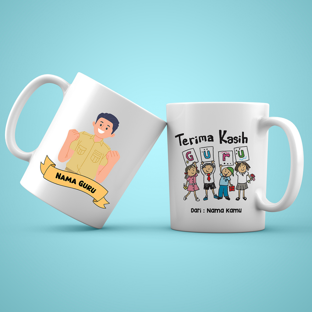 Jual TEACHER DAY / MUG CUSTOM GURU / SOUVENIR MURAH UNTUK GURUKU ...