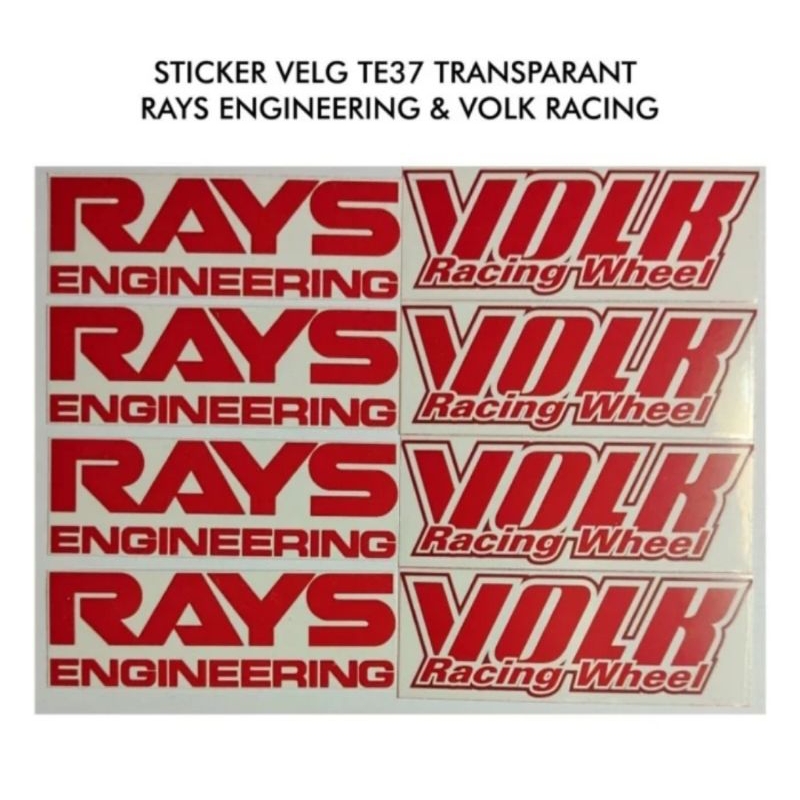 Jual STICKER VELG VOLK RAYS ENGINEERING STICKER VELG TE37 | Shopee ...
