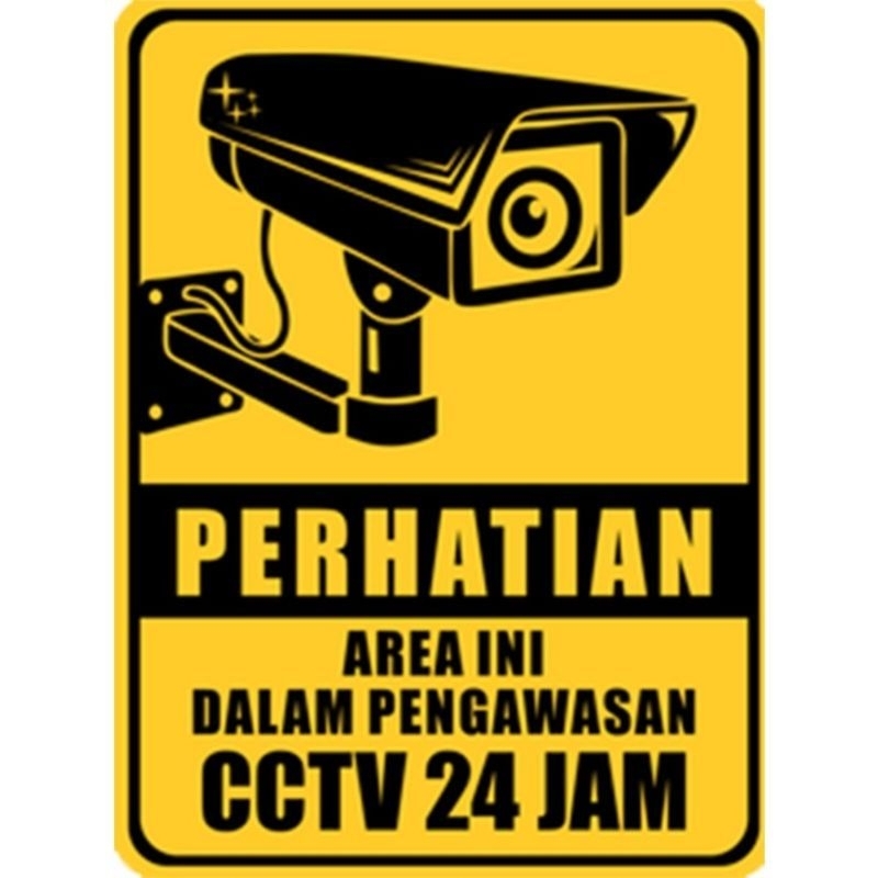 Jual Stiker CCTV /sticker pengaman rumah / stiker cctv kantor /stiker ...