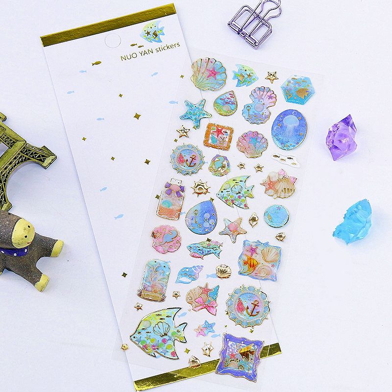 Jual Stiker timbul 3D korea sticker glitter magic label sticker ...