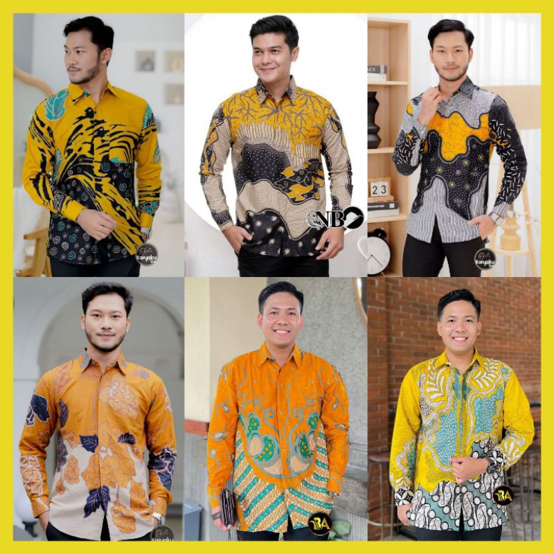 Jual KEMEJA BATIK SPESIAL WARNA KUNING/YELLOW SERIES New Arrival Distro ...
