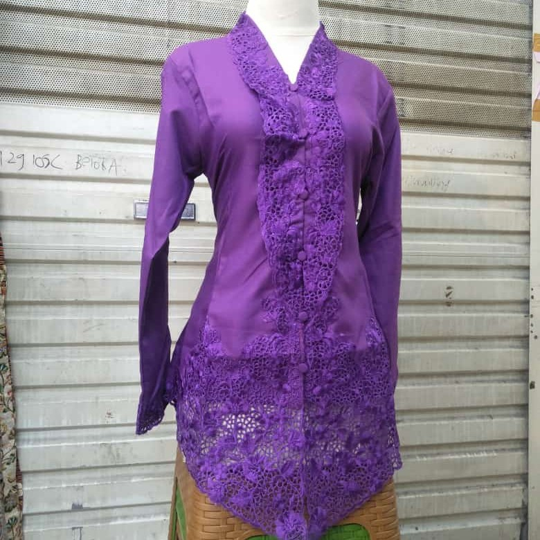 Jual ATASAN KEBAYA BAJU ENCIM BORDIR POLOS SENADA SIZE JUMBO M-5L KATUN ...
