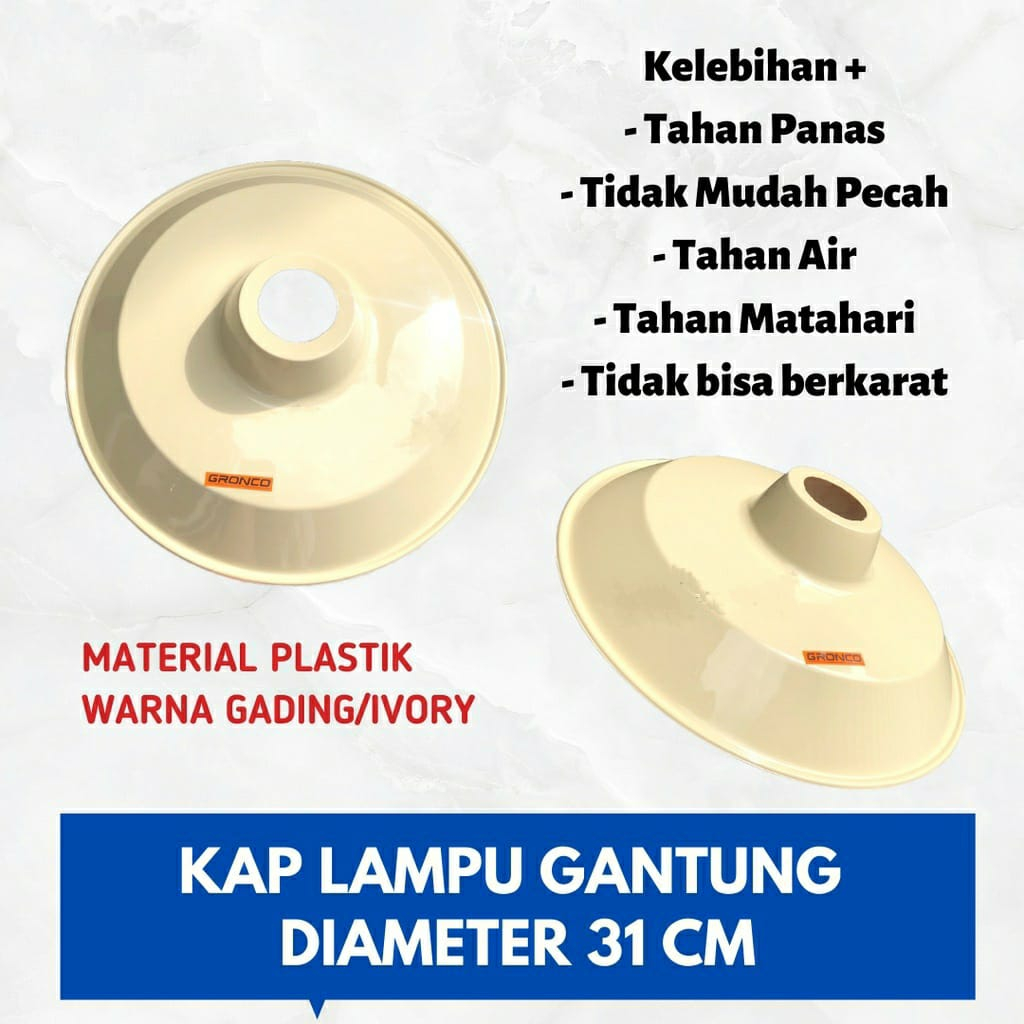 Jual KAP LAMPU GANTUNG WD Plastik diameter 31cm E27 KAP LAMPU WD TUDUNG PVC | Shopee Indonesia