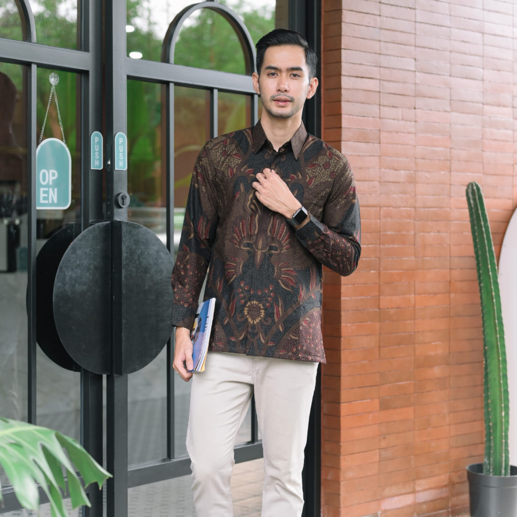Jual Batik Kemeja pria Bahan premium katun sedia size sampai size jumBO ...