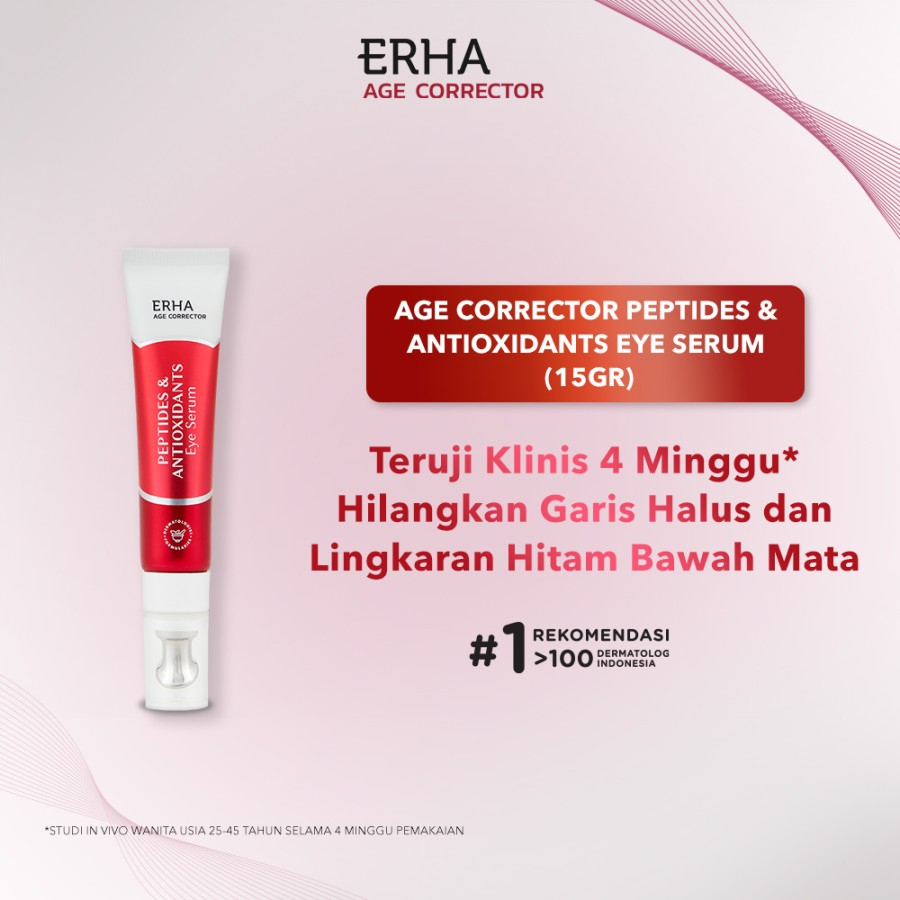 Jual ERHA Age Corrector Peptides & Antioxidants Eye Serum 15g | Shopee ...