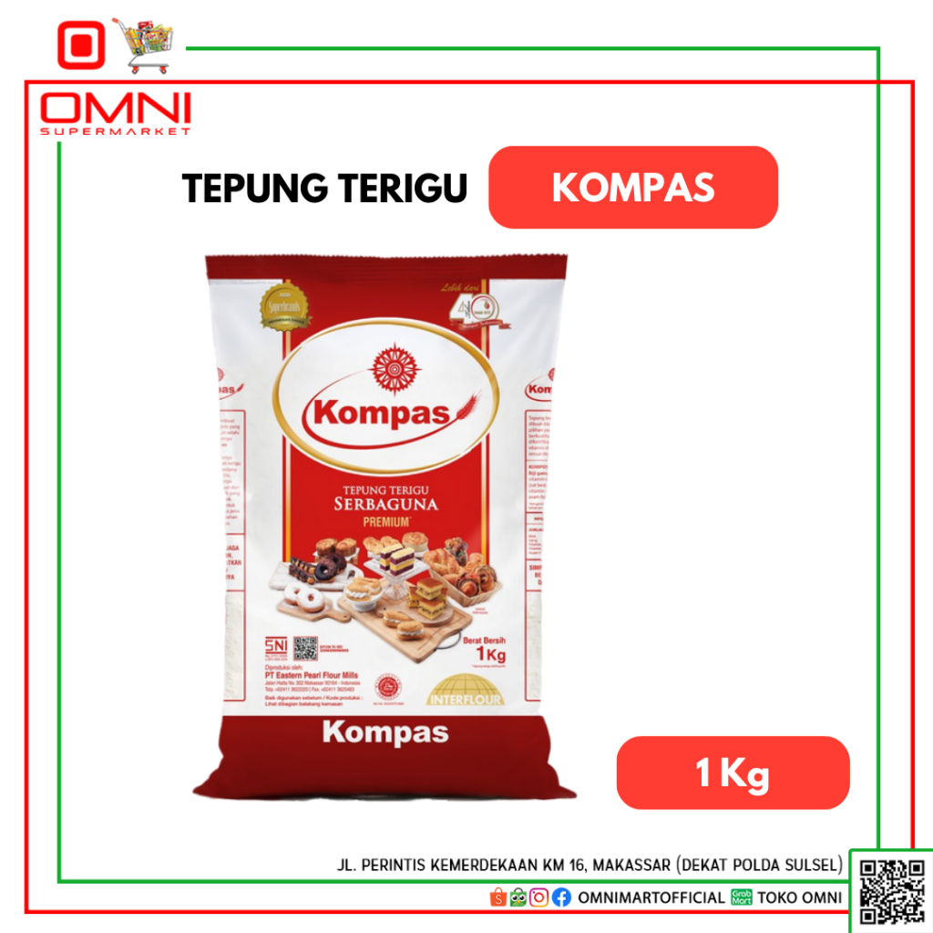 Jual TEPUNG TERIGU KOMPAS 1 KG | Shopee Indonesia
