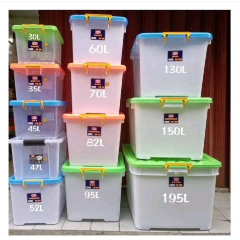 Jual Shinpo Container Box Plastik Roda CB 95 130 150 L Shinpo | Shopee ...