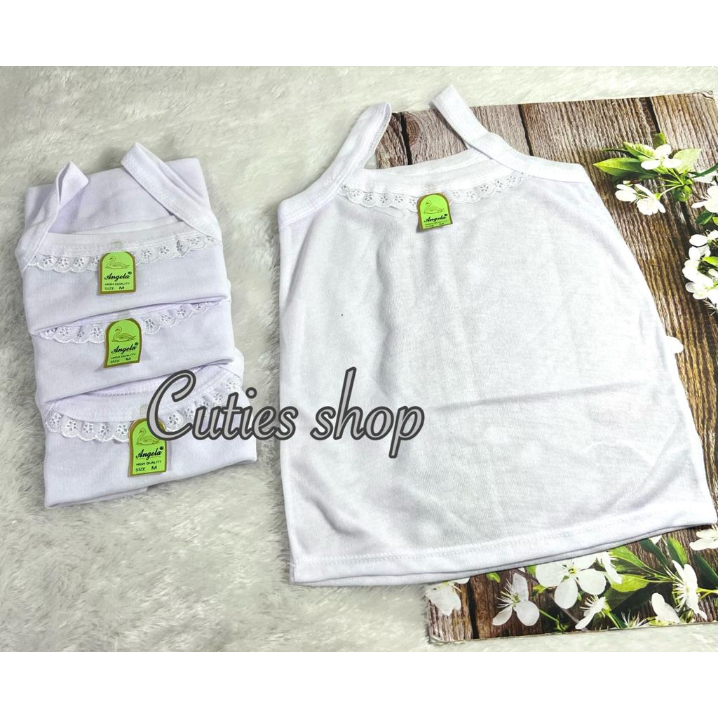 Jual Paket isi 6 pcs, Tank Top Putih Anak Sekolah size M, L, XL,3L ...