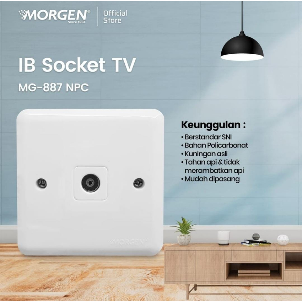 Jual Morgen MG-887 NPC IB SOCKET TV Inbow Inbo Model New Gee Series / IB Soket TV | Shopee Indonesia