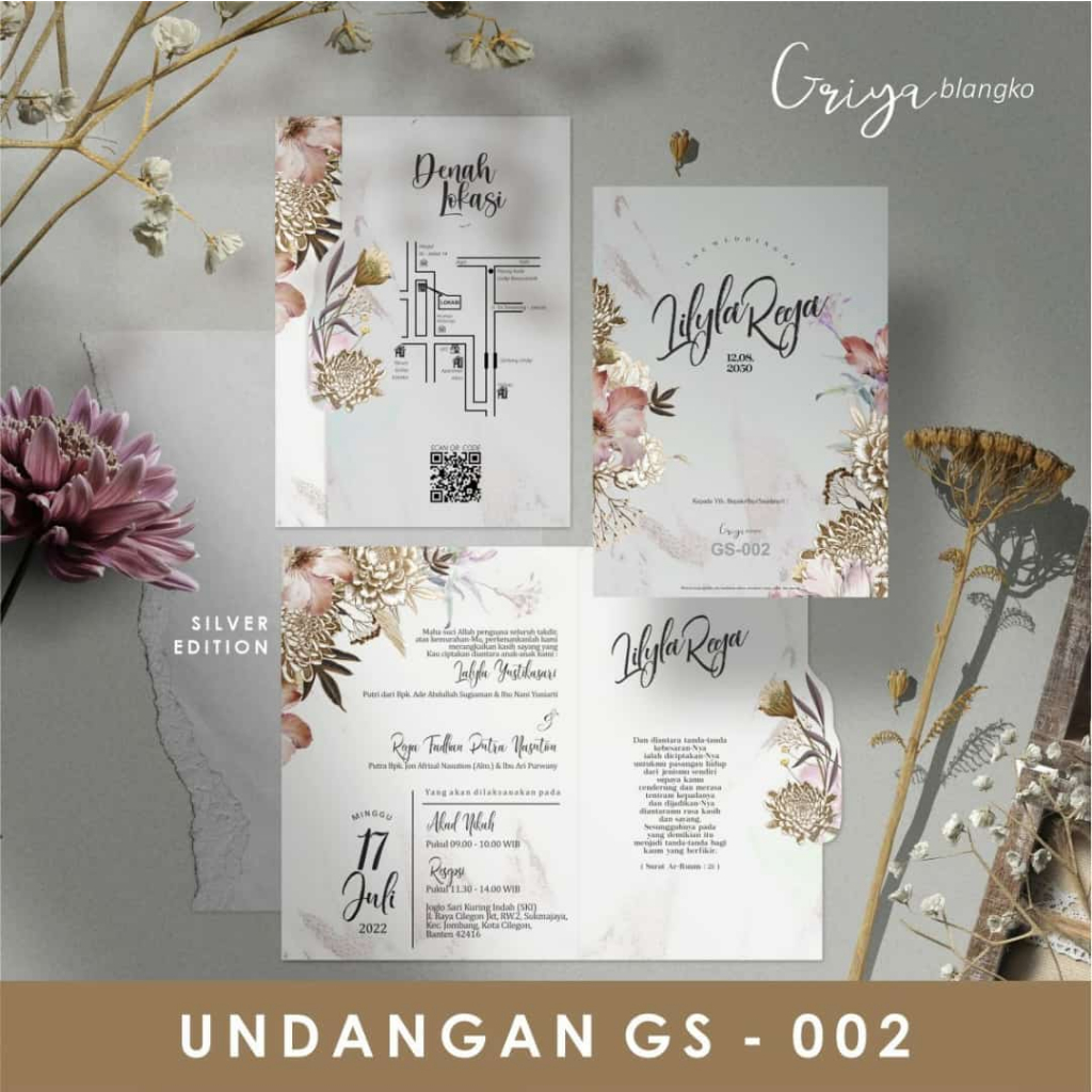 Jual GS-002| Blangko Undangan | Undangan Print | Undangan Kosong | Undangan Griya | Undangan ...