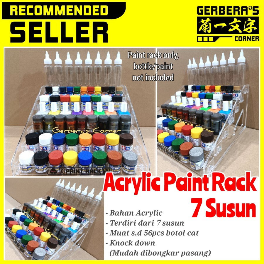 Jual Acrylic Paint Rack Rak Cat Tempat Penyimpanan Cat Gundam Model Kit ...