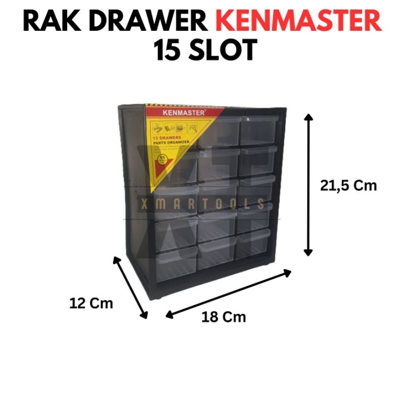 Jual Rak susun Kenmaster Rak drawer 15 Susun laci Spare part laci mini ...