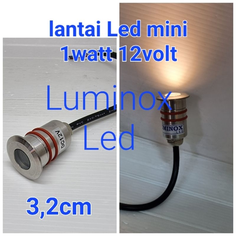 Jual lampu lantai led 32mm 3,2cm 1watt 1w 12voltDC / uplight inground ...