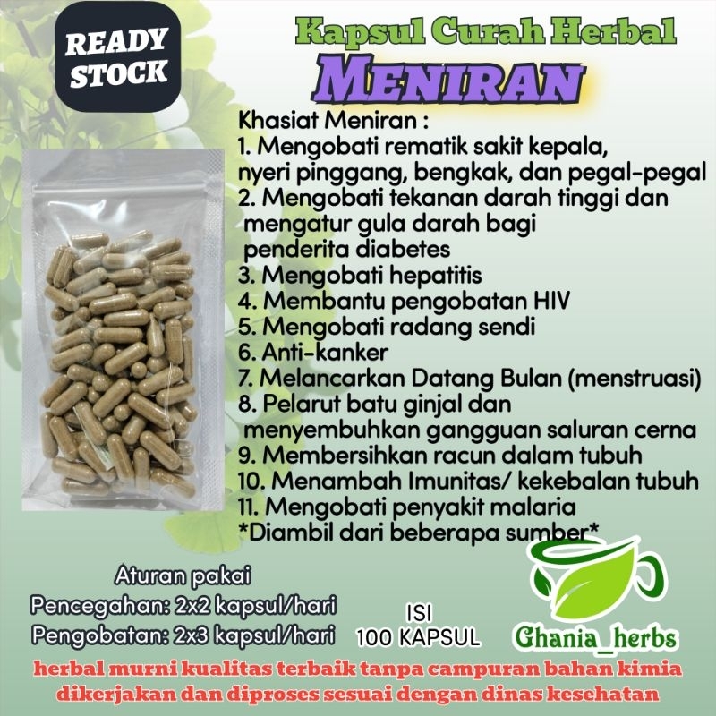 Jual Kapsul Herbal MENIRAN isi 100 kapsul | Shopee Indonesia