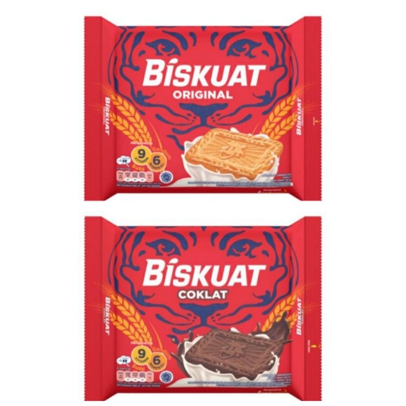 Jual BISKUAT Biskuit Susu Original/Cokelat 121,6 g | Shopee Indonesia