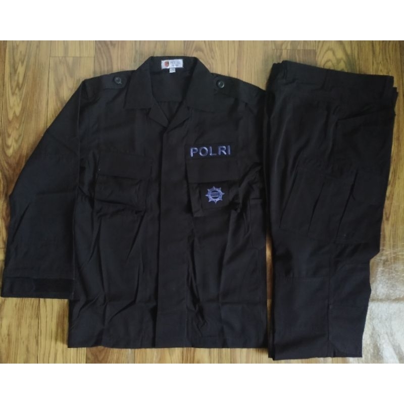 Jual Seragam PDL Hitam Tactical Jatah Brimob | Shopee Indonesia
