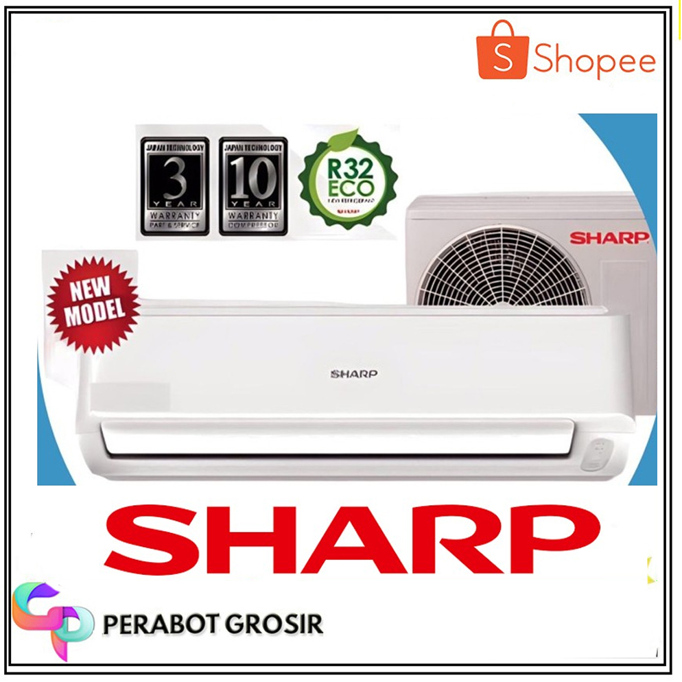 Jual AC SHARP LOW WATT 590W 3/4 PK + PASANG AH-A07 BEY | Shopee Indonesia