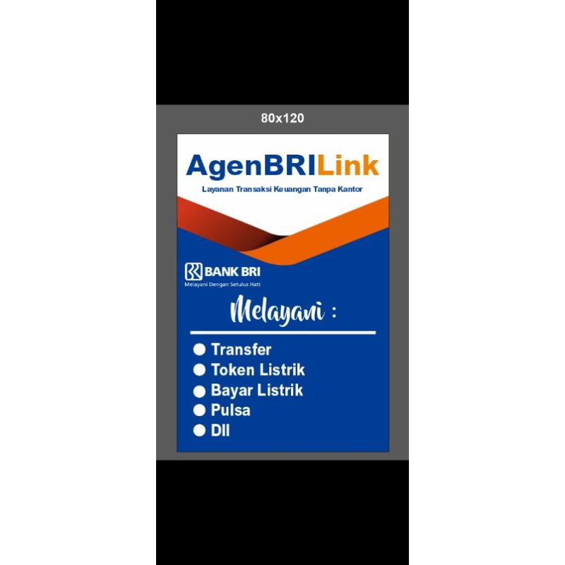 Jual cetak banner BRILINK STANDING | Shopee Indonesia