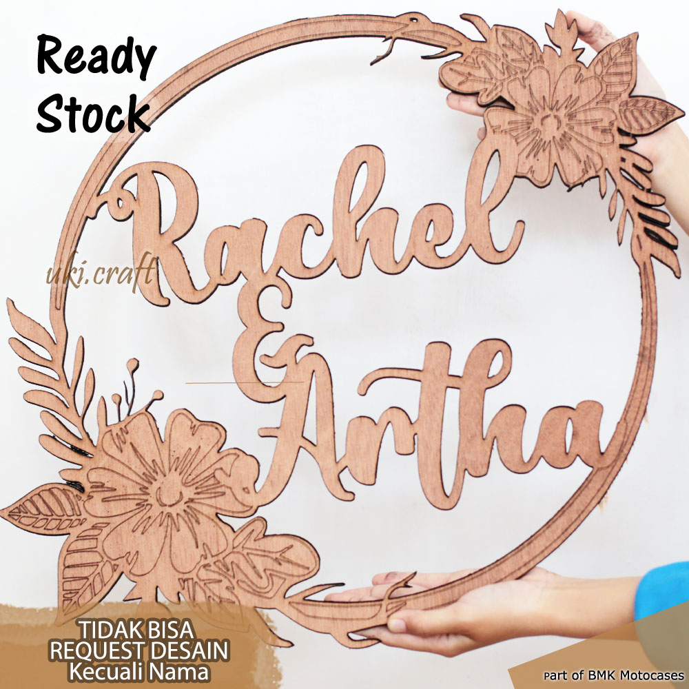 Jual Backdrop Lingkaran Kayu Nama Dekorasi Wedding Lamaran Pernikahan ...