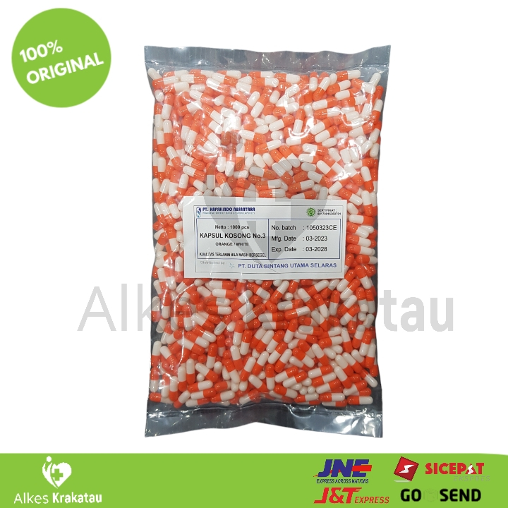 Jual Cangkang Kapsul Kosong No 3 isi 1000 pcs | Shopee Indonesia