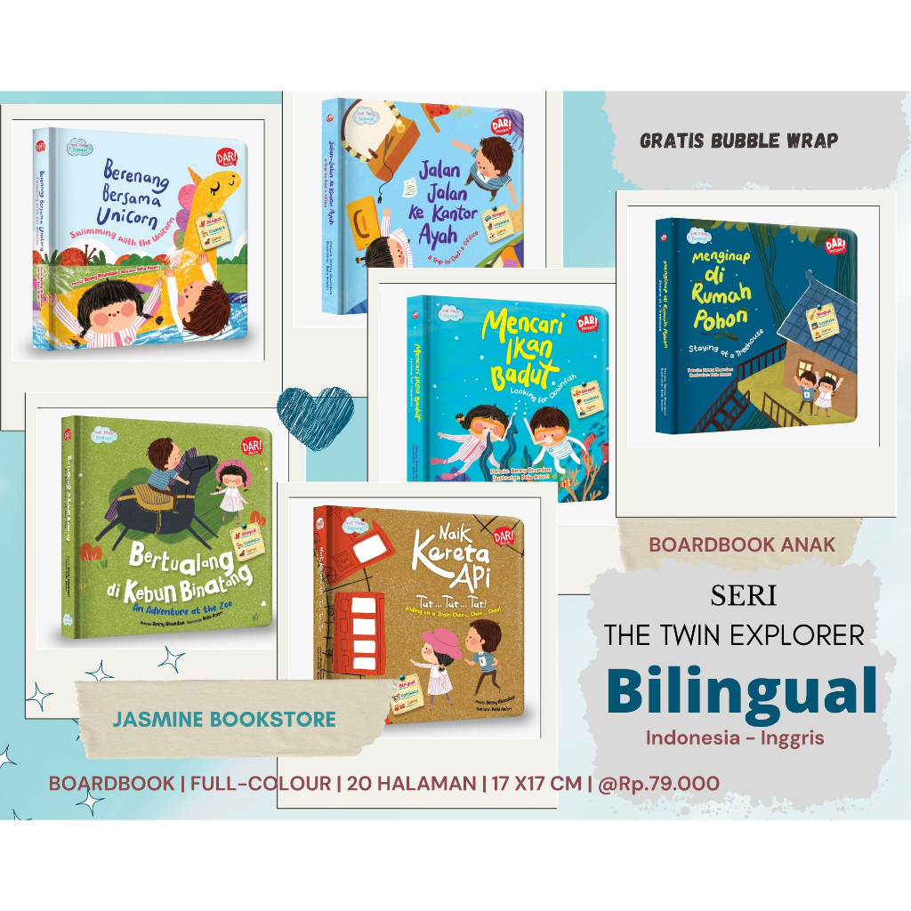 Jual Buku Boardbook Seri The Twin Explorer | Bilingual : Bertualang di ...