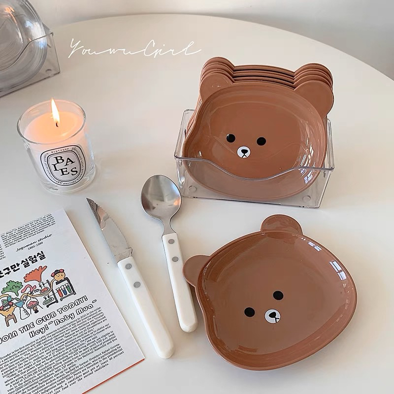 Jual [ DWCORNER ] Piring Beruang Lucu Piring Kue Aesthetic / Piring ...
