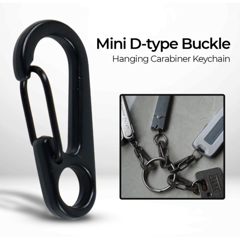 Jual karabiner Mini D-type buckle hanging / carabiner keychain ...