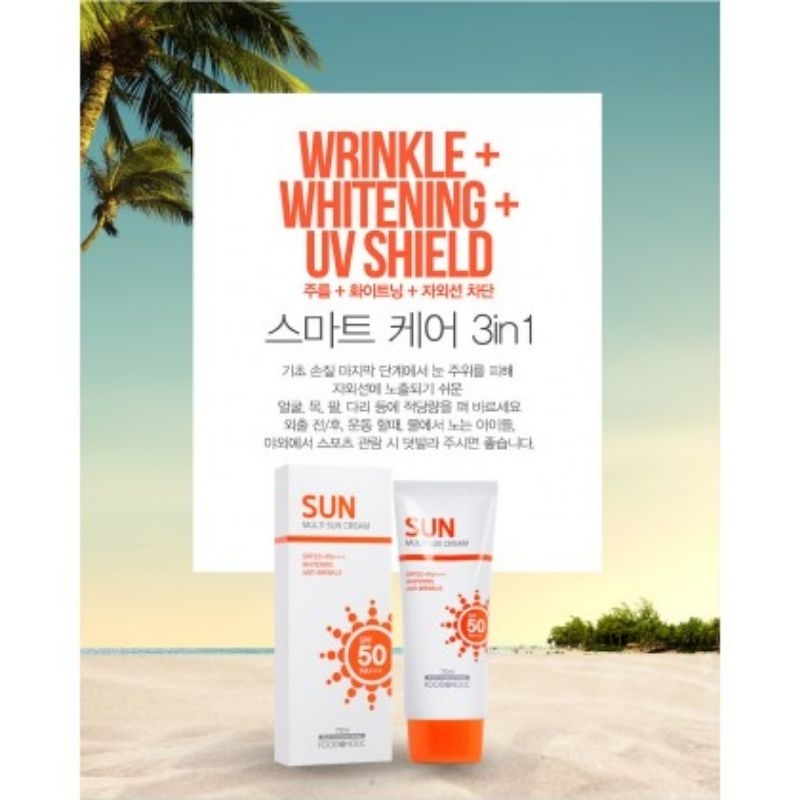 Jual foodaholic sunscreen multi sun cream spf 50+ PA+++ | Shopee Indonesia