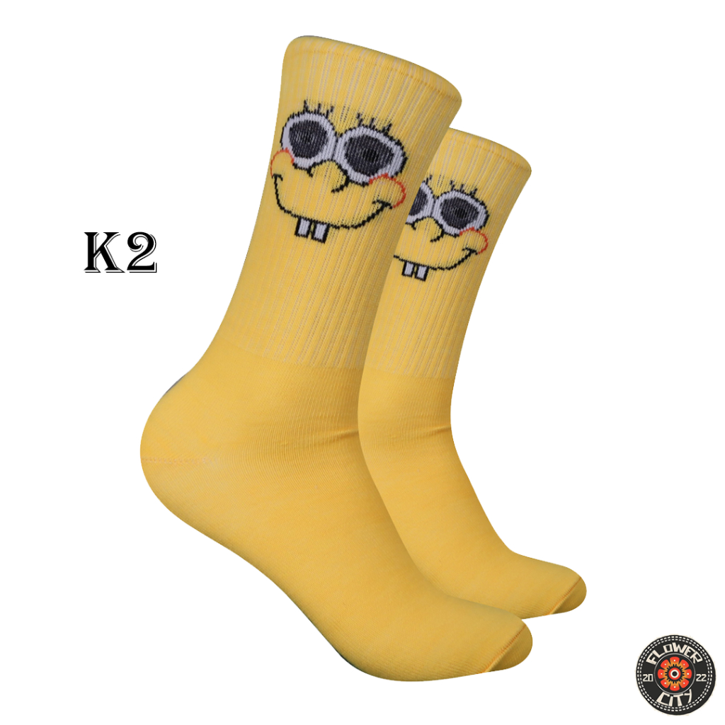 Jual Kaos Kaki Oldschool Motif Spongebob (4LAYER BENANG) (FC) No. K2 ...