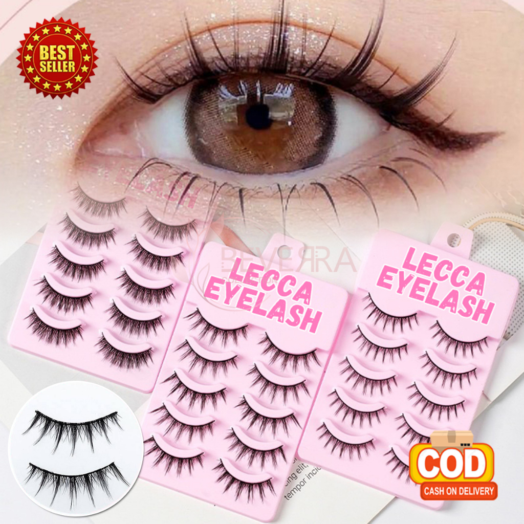 Jual Bulu Mata Palsu Natural LECCA Eyelash Extension 3D Set 5 Pairs ...