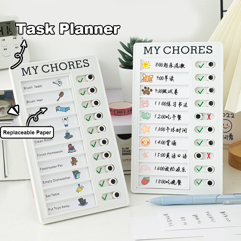 Jual 【SALE】Portable Time Table My Chores Chart Checklist Daily Papan To ...