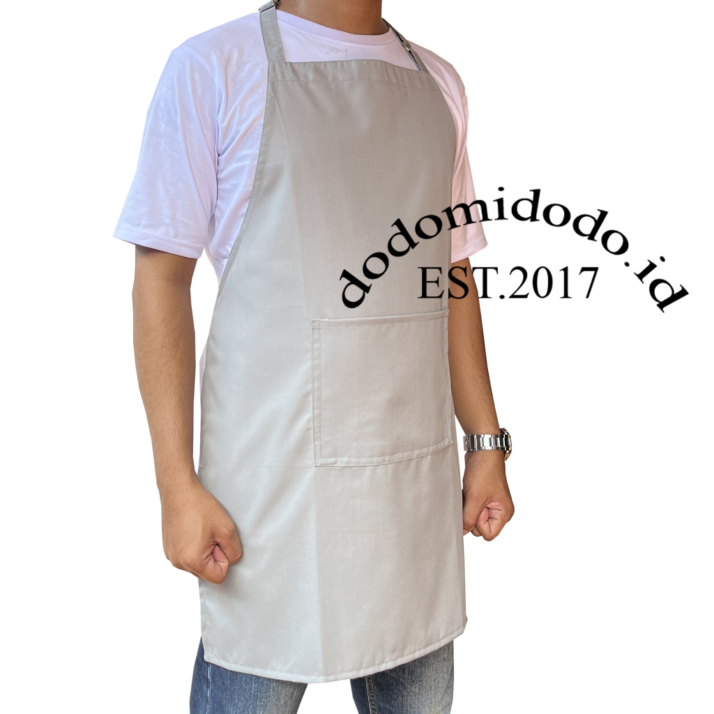 Jual Apron Celemek Masak Full Size Apron / Celemek Masak Polos Hitam ...