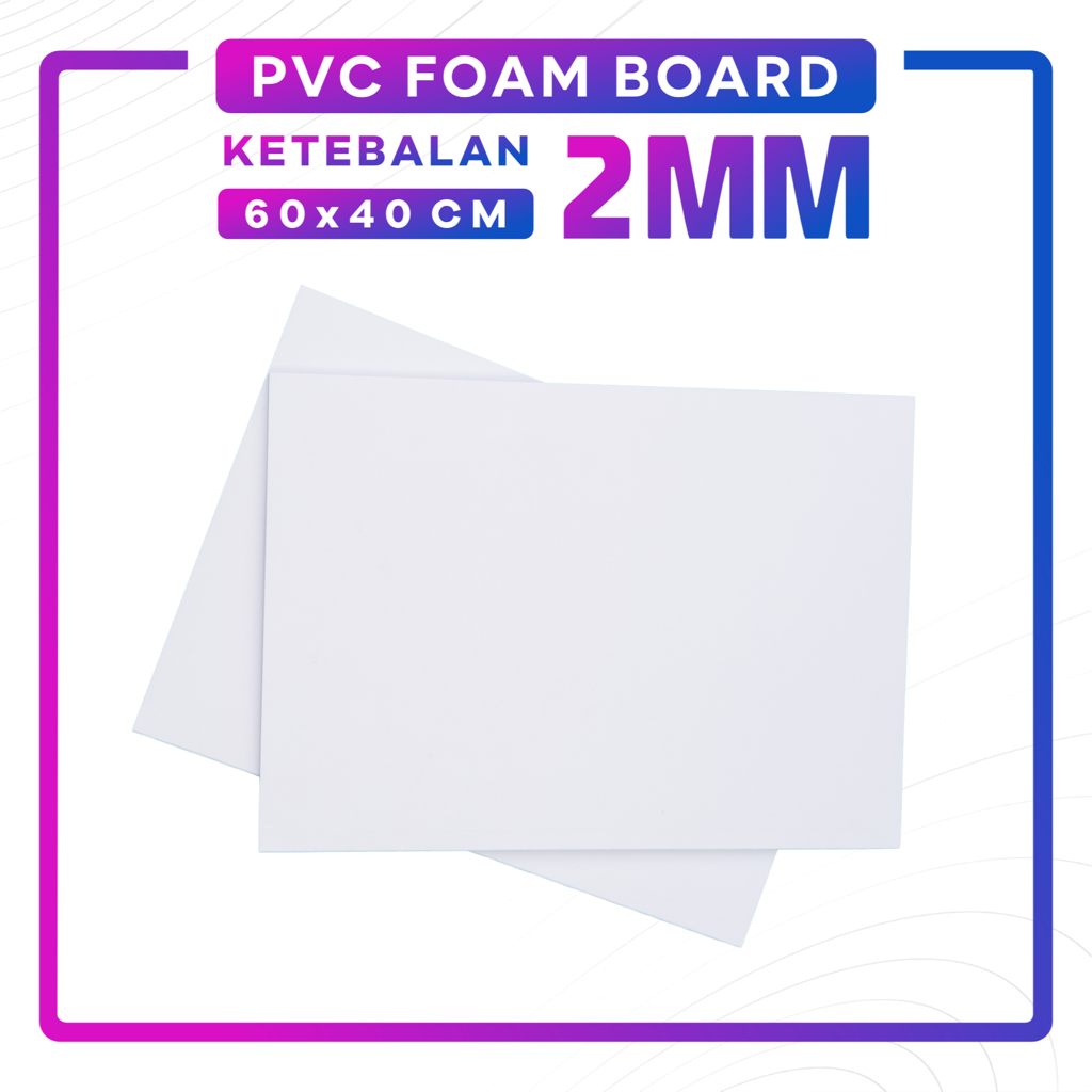 Jual PVC Board 2mm A2 60 x 40 cm / PVC Foam Board / Bahan Maket ...
