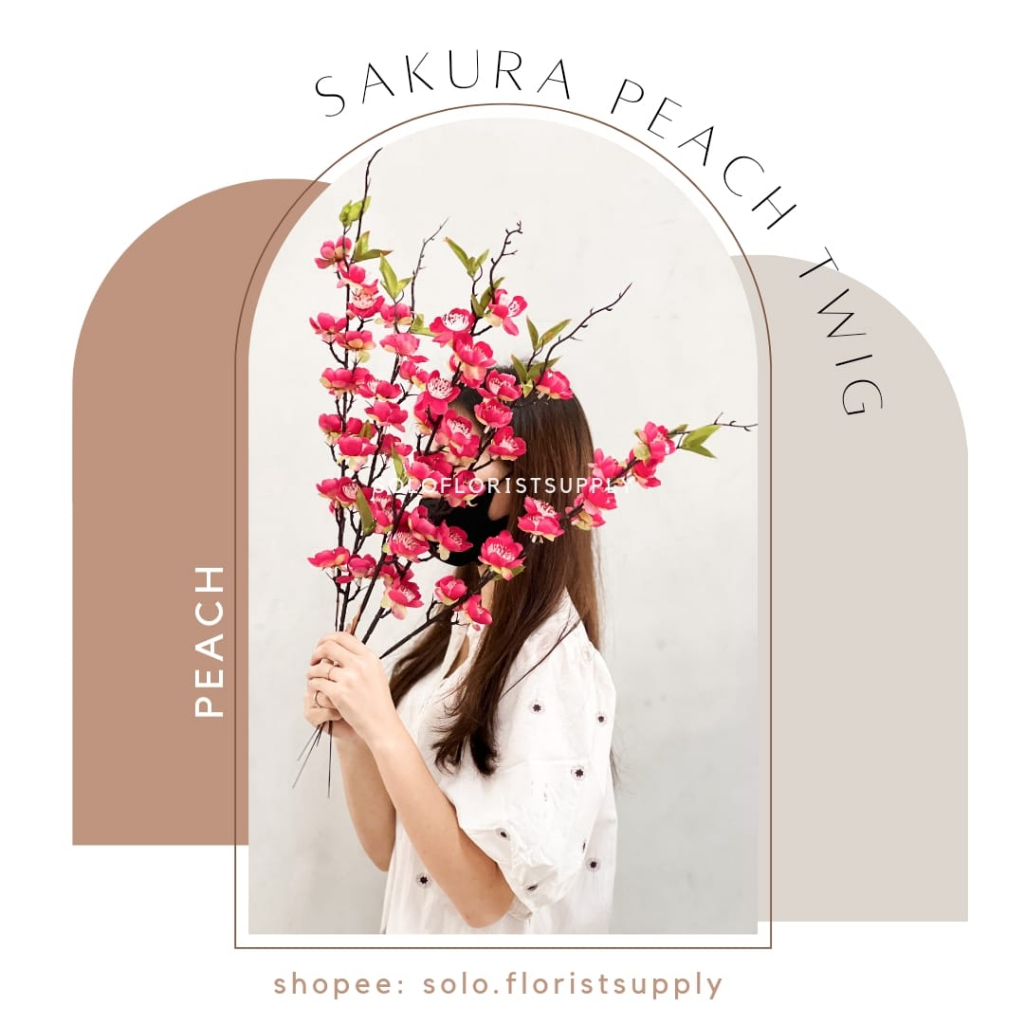 Jual SAKURA PEACH TWIG Cherry Blossom Artificial Flower Bunga Sakura ...