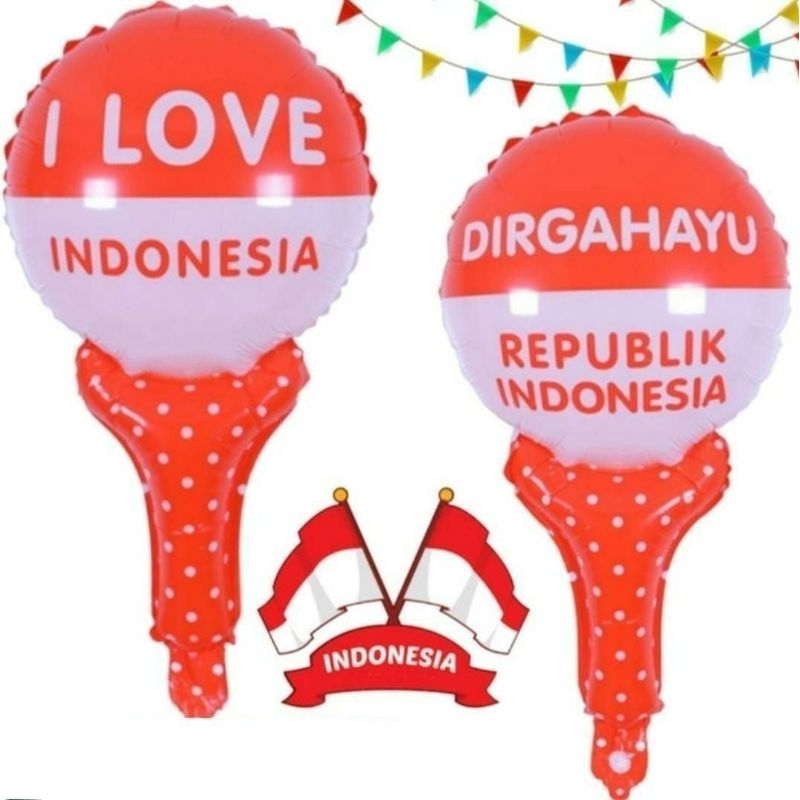 Jual Balon Pentungan Hut RI merah putih - Balon Dekor Hut 17 agustus ...