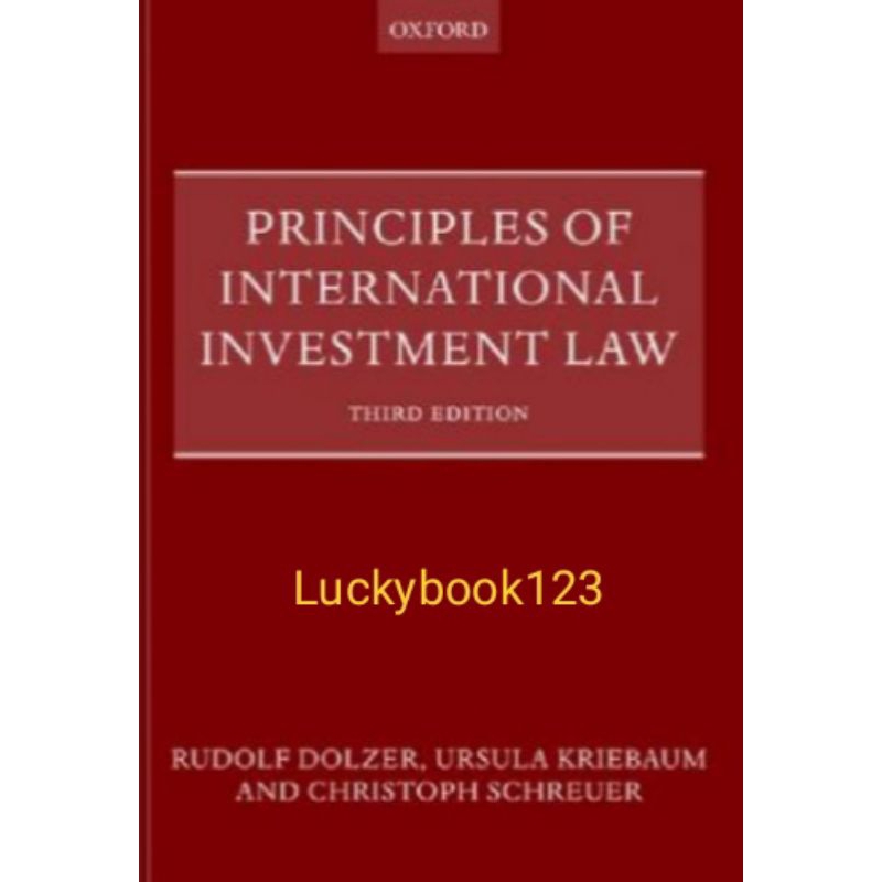 Jual Buku Principles of International Investment Law 3rd Edition by ...