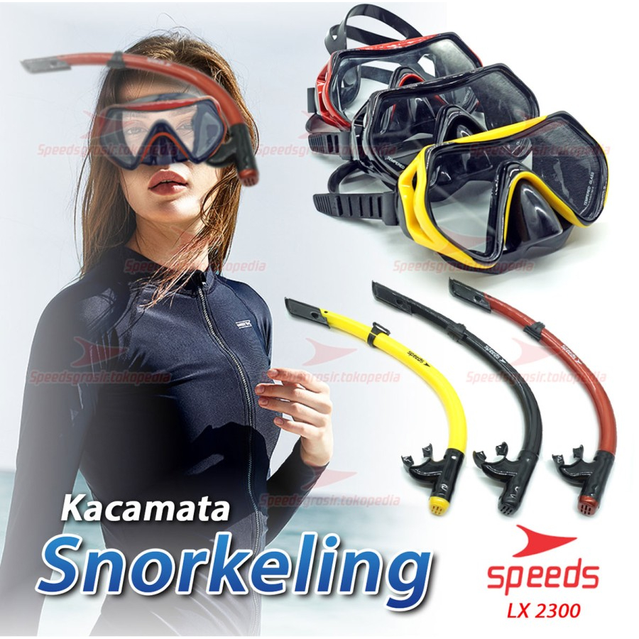 Jual Alat snorkel/kacamata renang snorkeling speeds alat selam diving ...