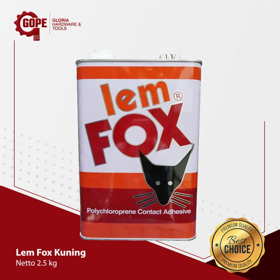 Jual Lem Fox Kuning Lem Serbaguna Kemasan Galon 2500 Gram | Shopee ...