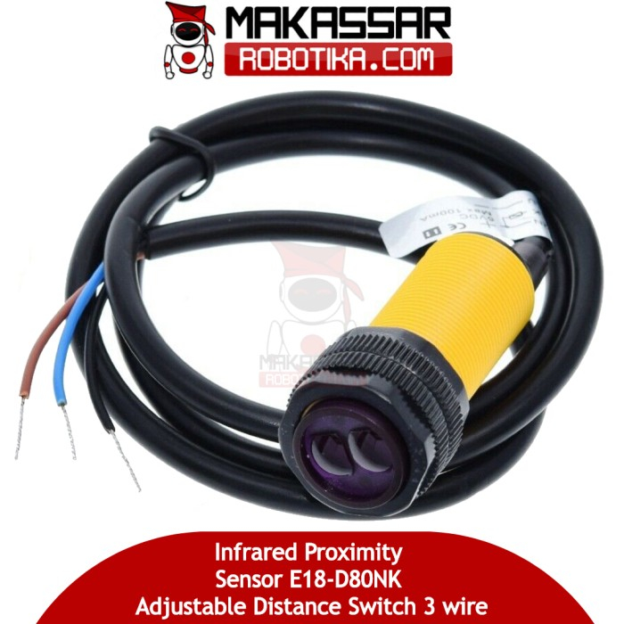 Jual Infrared Proximity Sensor E18-D80NK Adjustable Distance Switch 3 ...