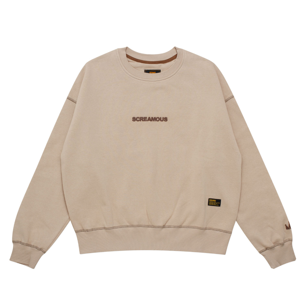Jual Screamous Sweater Pria Crewneck OVERSIZED LEGEND TINY BEIGE ...