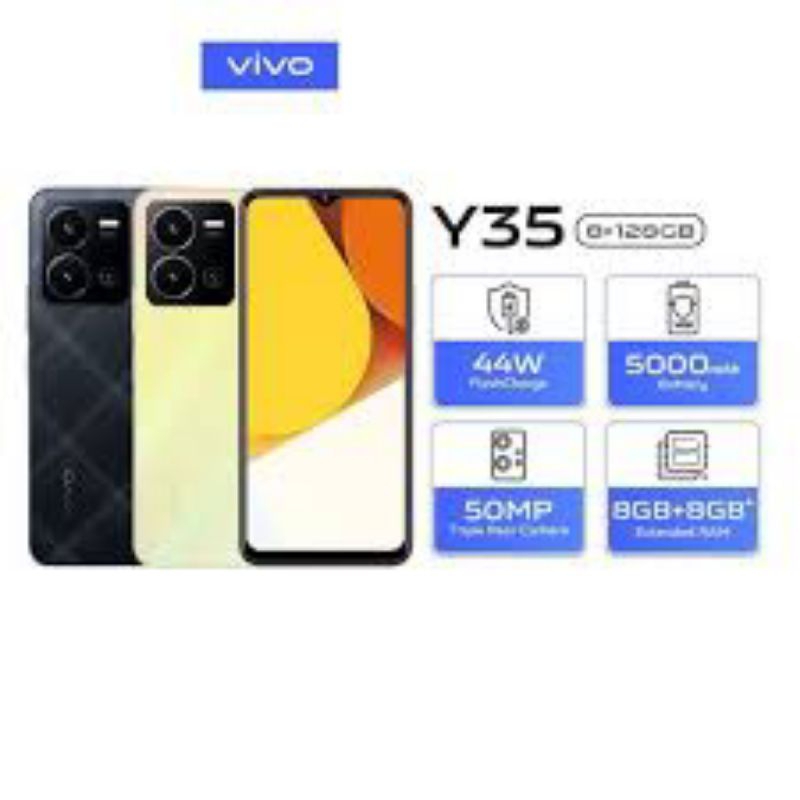 Jual Vivo Y35 Ram 8gb+8gb ekstended 128gb new garansi resmi | Shopee Indonesia