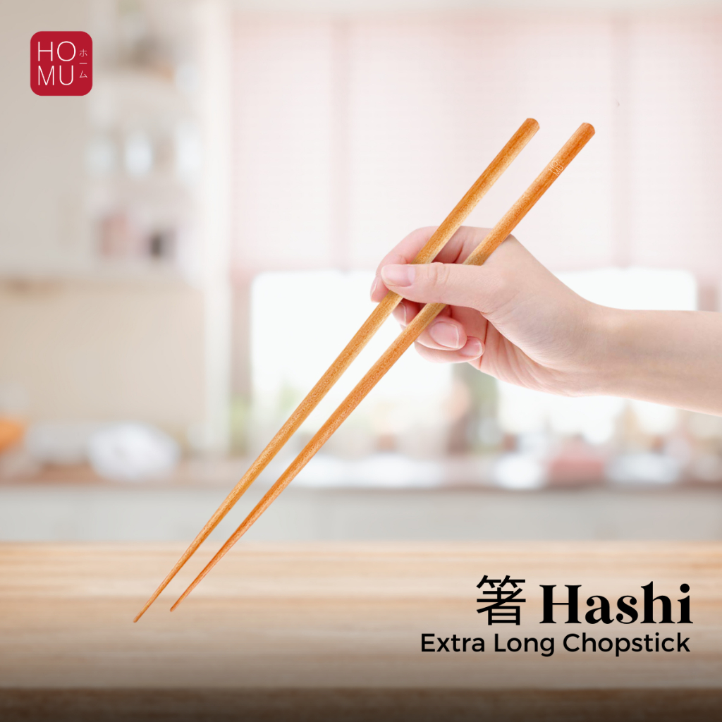 Jual HOMU Hashi Extra Long Chopstick Sumpit Kayu Panjang 39cm | Shopee ...