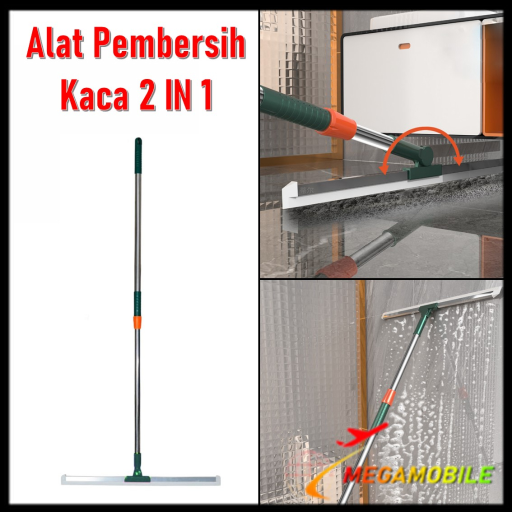 Jual MM - Alat Pembersih Kaca 2 IN 1 Alat Pembersih Lantai Praktis Wiper Pembersih Kaca Jendela ...