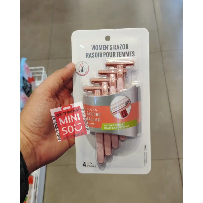 Jual MINISO Cukuran Shaver 2 Blades for WOMEN (isi 4pcs) | Shopee Indonesia