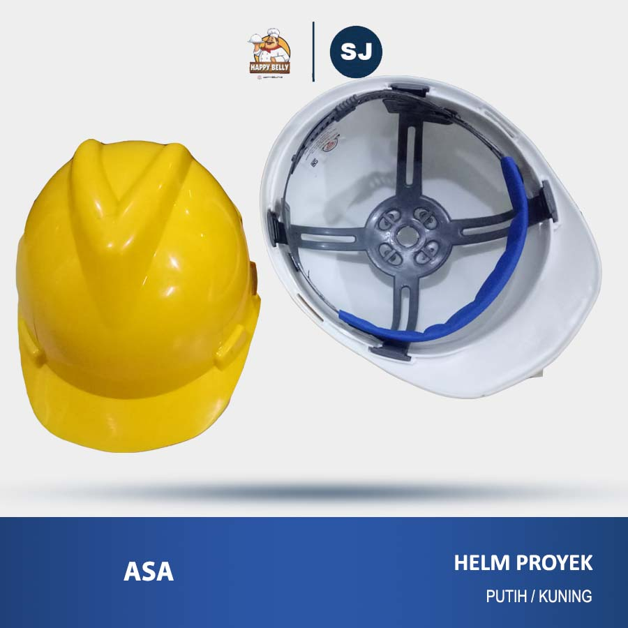 Jual Safety Helmet ALL SIZE / Helm Proyek PUTIH / KUNING ASA | Shopee ...