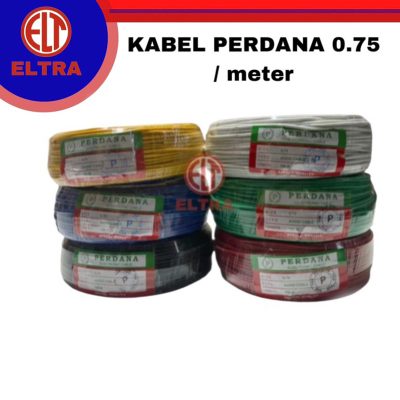 Jual Kabel perdana serabut NYAF 0.75mm / meter cable awg 18 | Shopee Indonesia