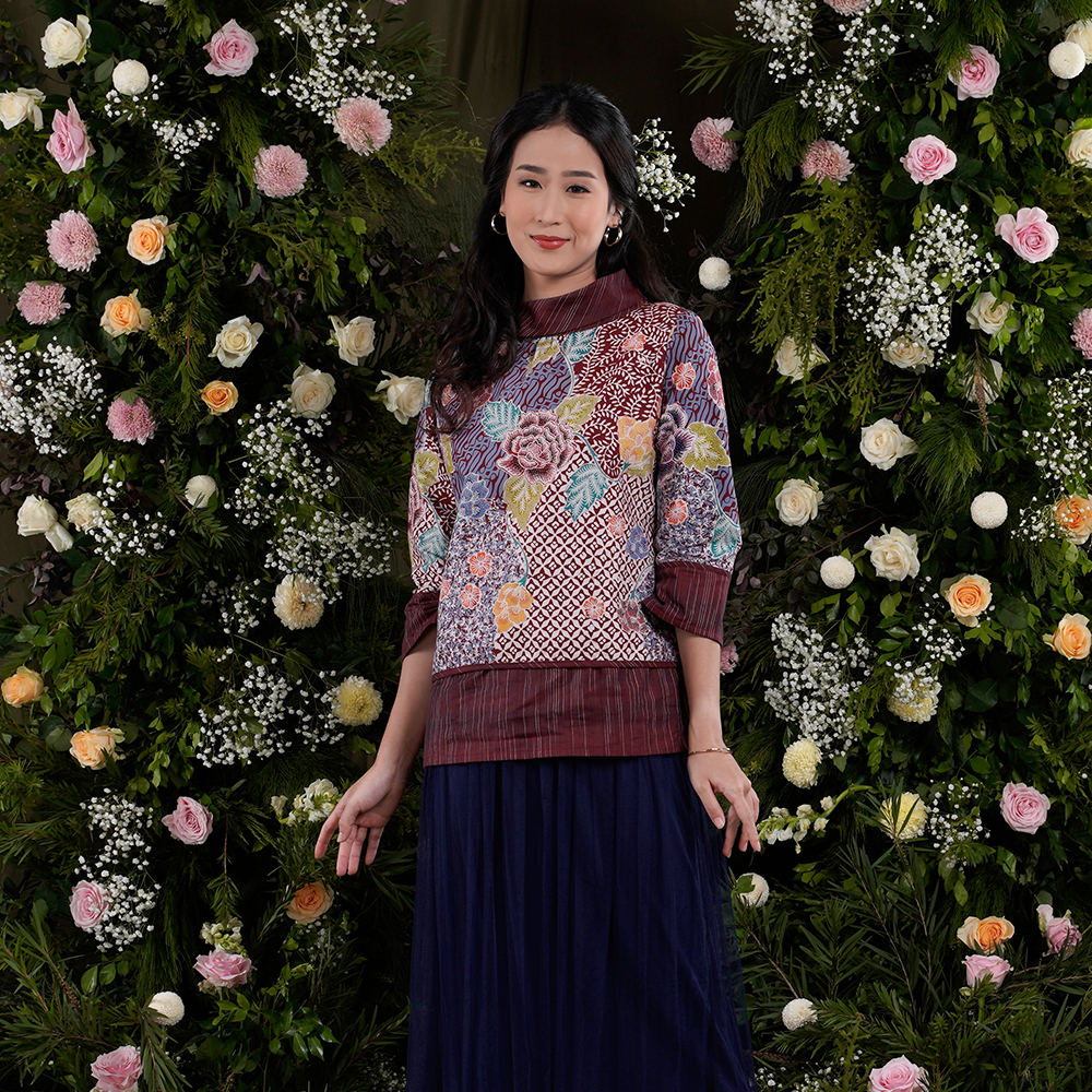 Jual NONA RARA - Kelly Encim T2267, Baju Batik Kasual Modern | Shopee ...